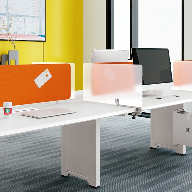 Zine Alloy Office Desk C Shape Adjustable Screen Glass desk partition ...